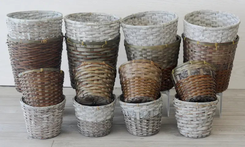 48 Assorted Heavy Duty Pot Covers 24-6", 24-8" (6 Styles) Natural and ...